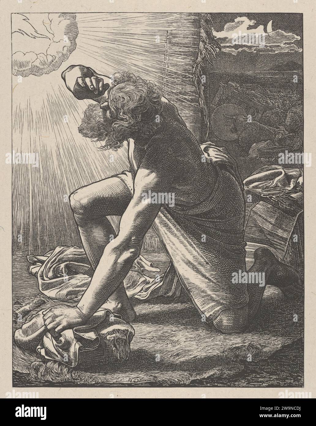 Jacob Hears the Voice of the Lord, from "Dalziels' Bible Gallery" 1926 ...