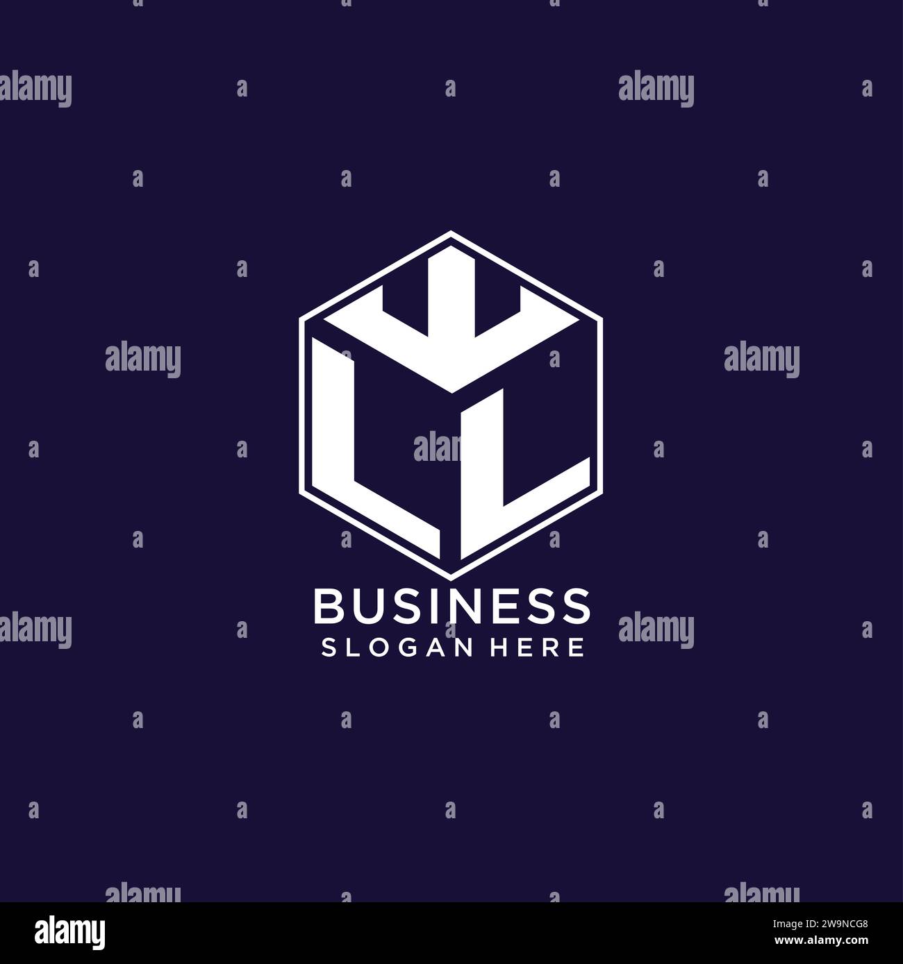 Initials LL logo hexagon shape, creative geometric logo design concept ...
