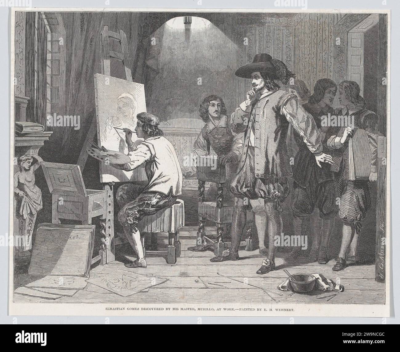 Sebastian Gomez Discovered by His Master Murillo, At Work, from ...