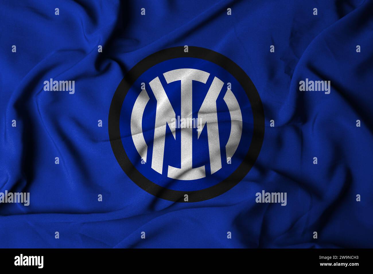 selective focus of inter milan logo. Football club in Milan, Italy ...