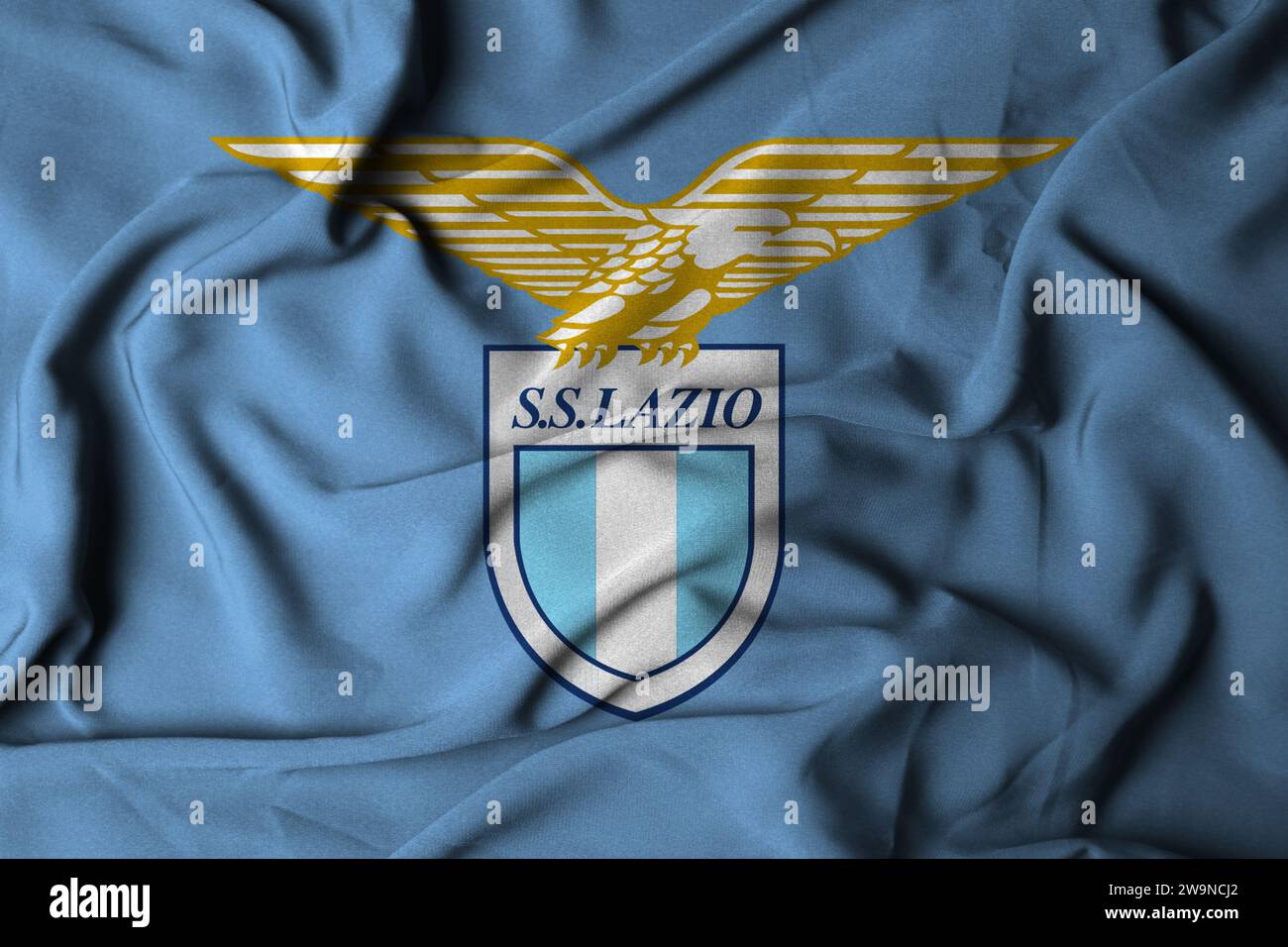 selective focus of SSLazio logo. Football club in Rome, Italy. with a ...