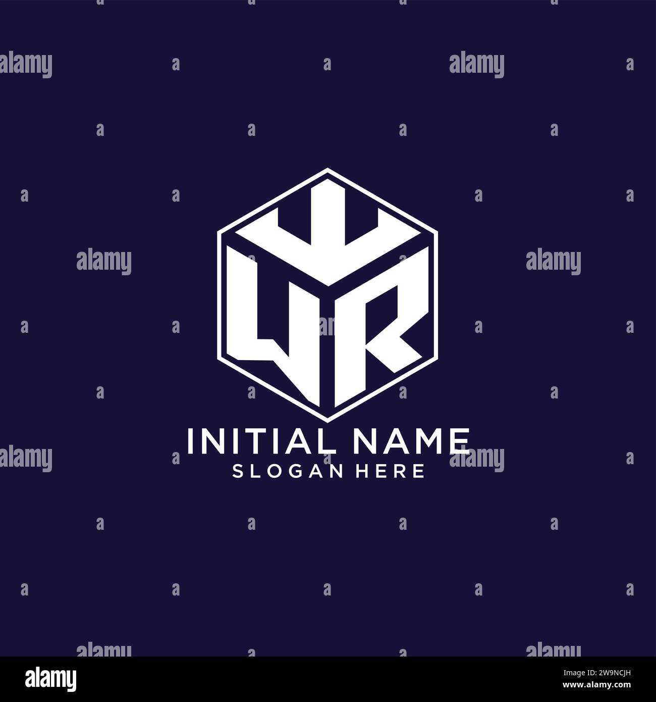 Wr initials logo hi-res stock photography and images - Alamy