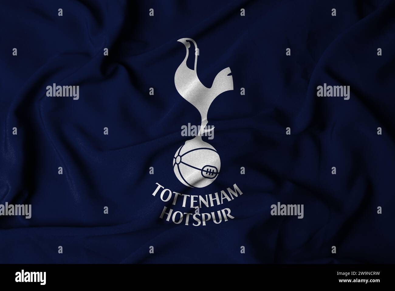 selective focus of Tottenham hotspur logo. North London England ...