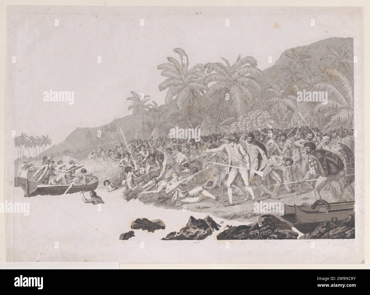 The Death of Captain Cook 1917 by Captain James Cook Stock Photo - Alamy