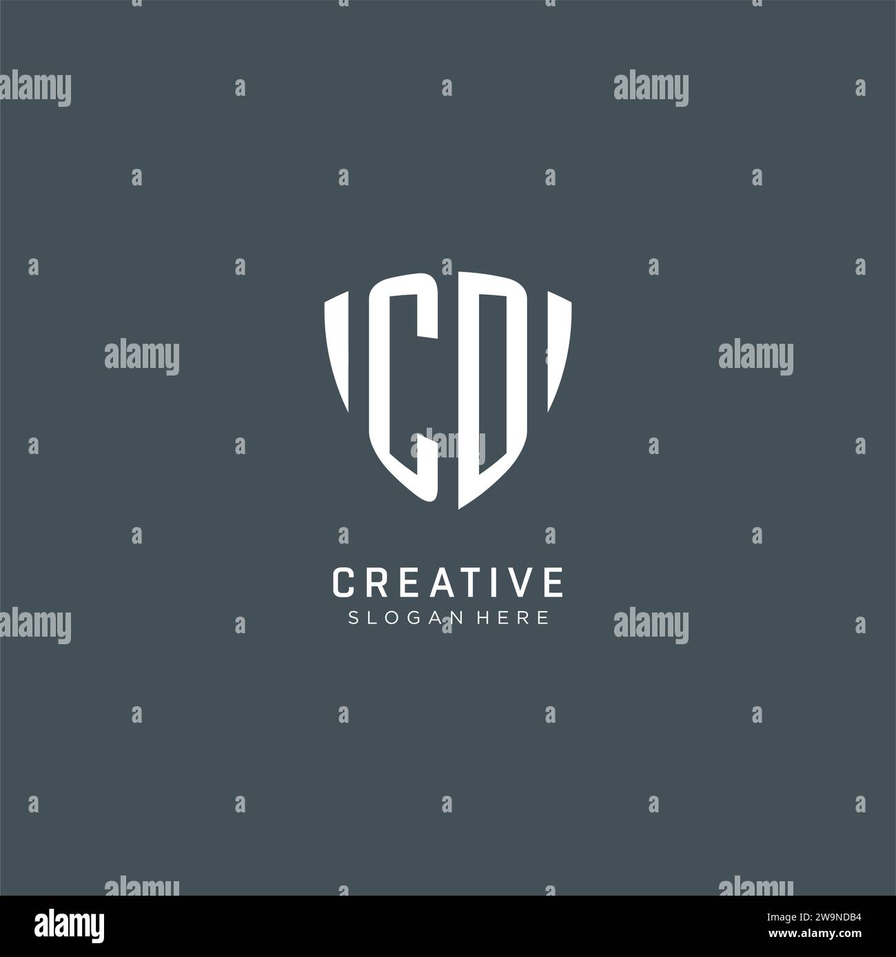 Initials CD logo shield guard shape, creative logo design concept vector graphic Stock Vector ...