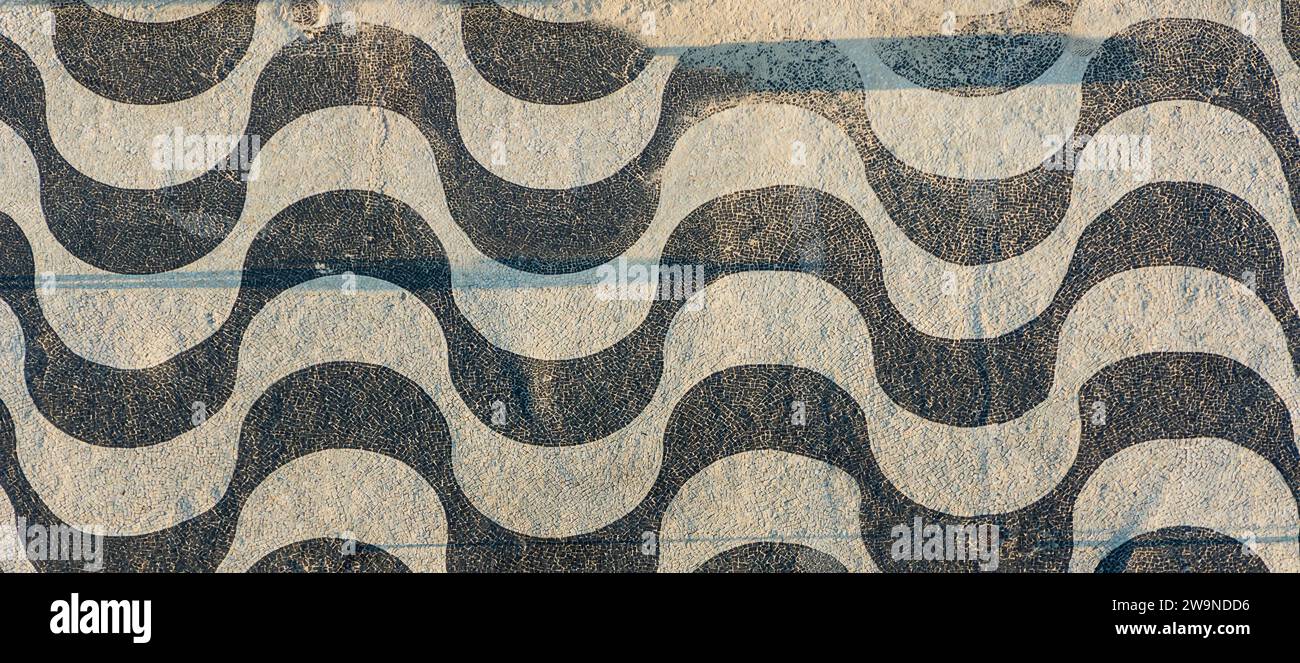 Copacabana beach, Rio de Janeiro, Brazil. Traditional sidewalk Stock ...