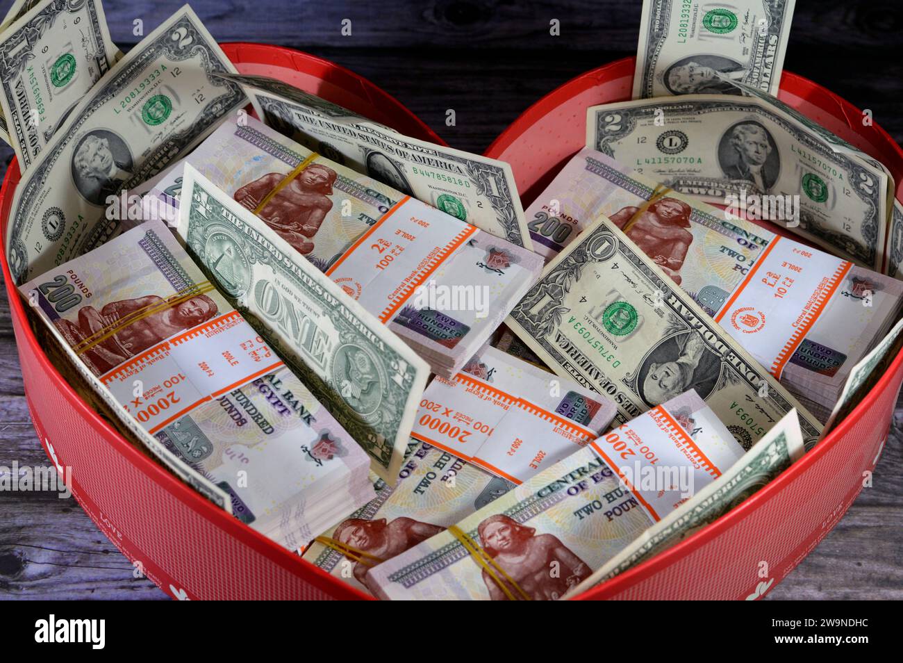 Stacks of Egypt money thousands of Pounds currency banknotes bills EGP ...