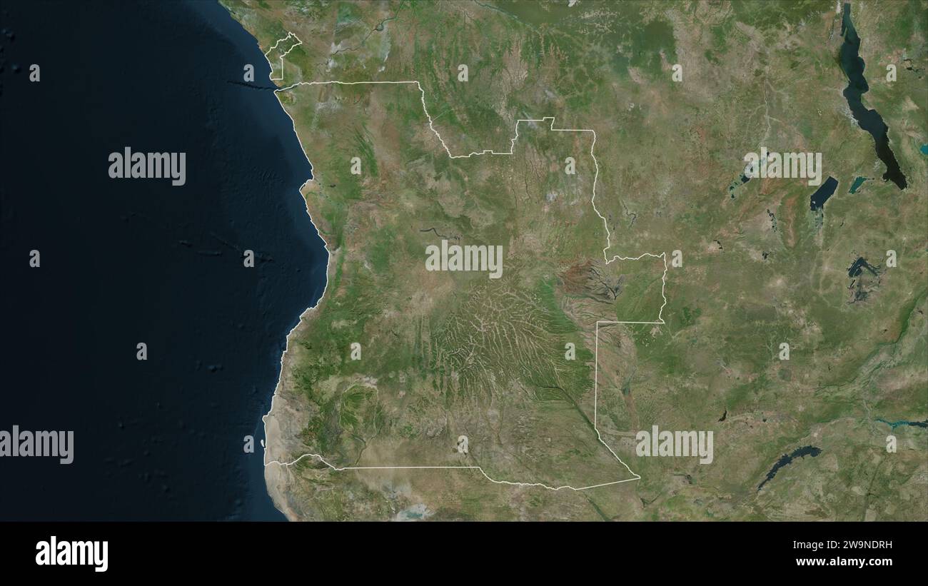 Angola outlined on a high resolution satellite map Stock Photo - Alamy