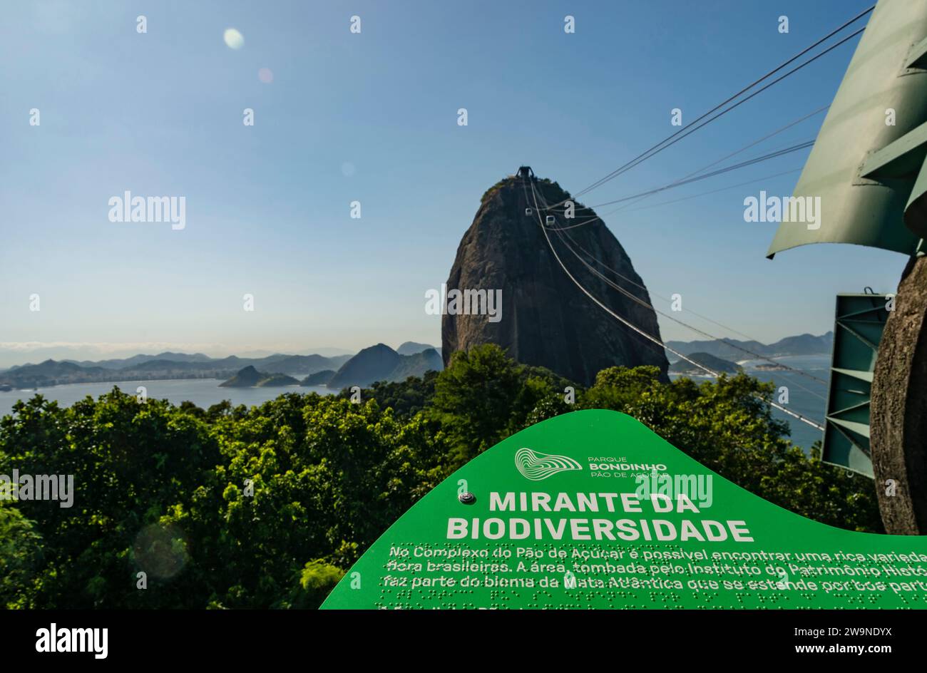 Rio de jJaneiro, Brazil. Biodiversity Lookout. Sugarloaf cable car ...