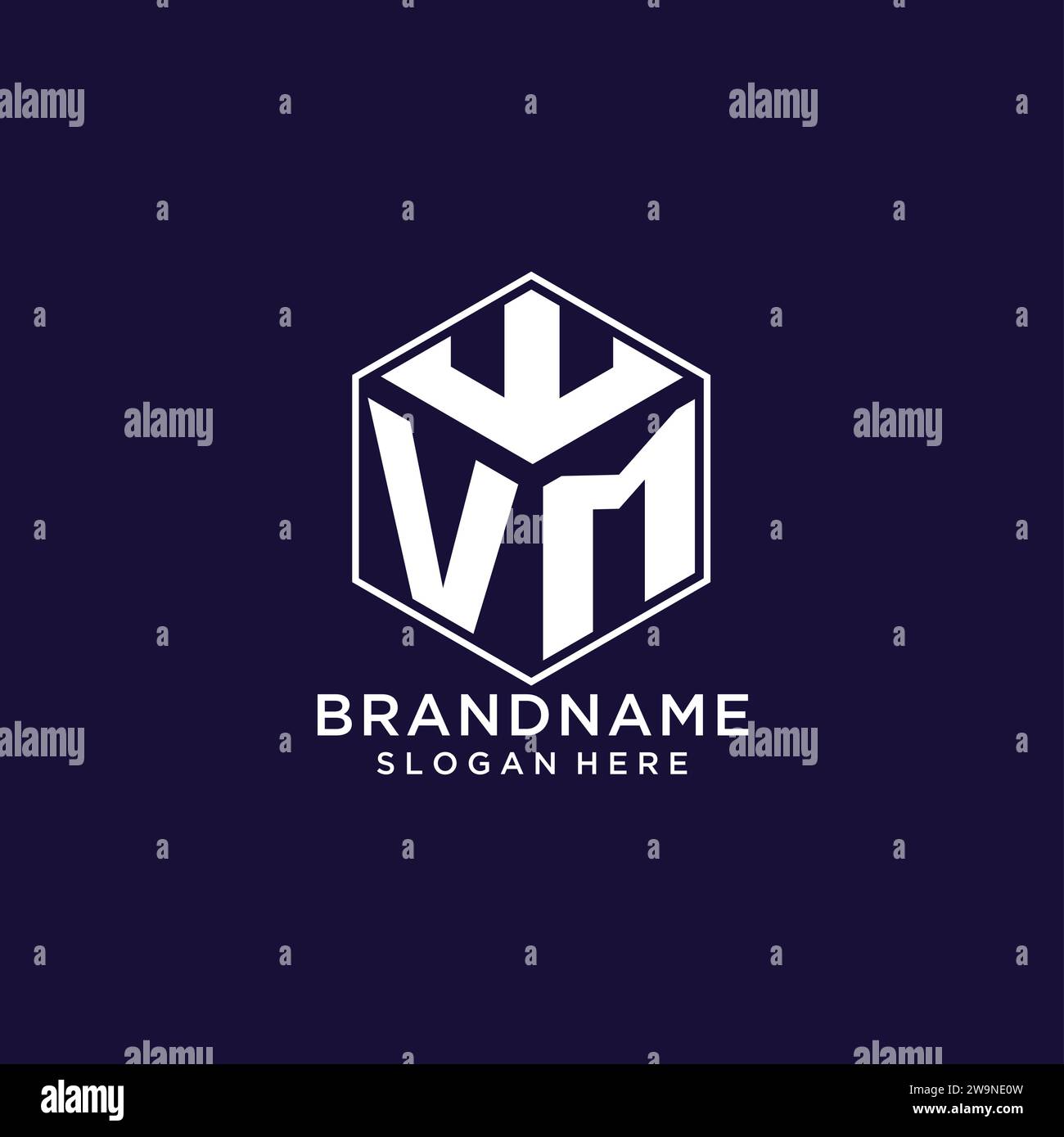 Vm modern logo hi-res stock photography and images - Alamy