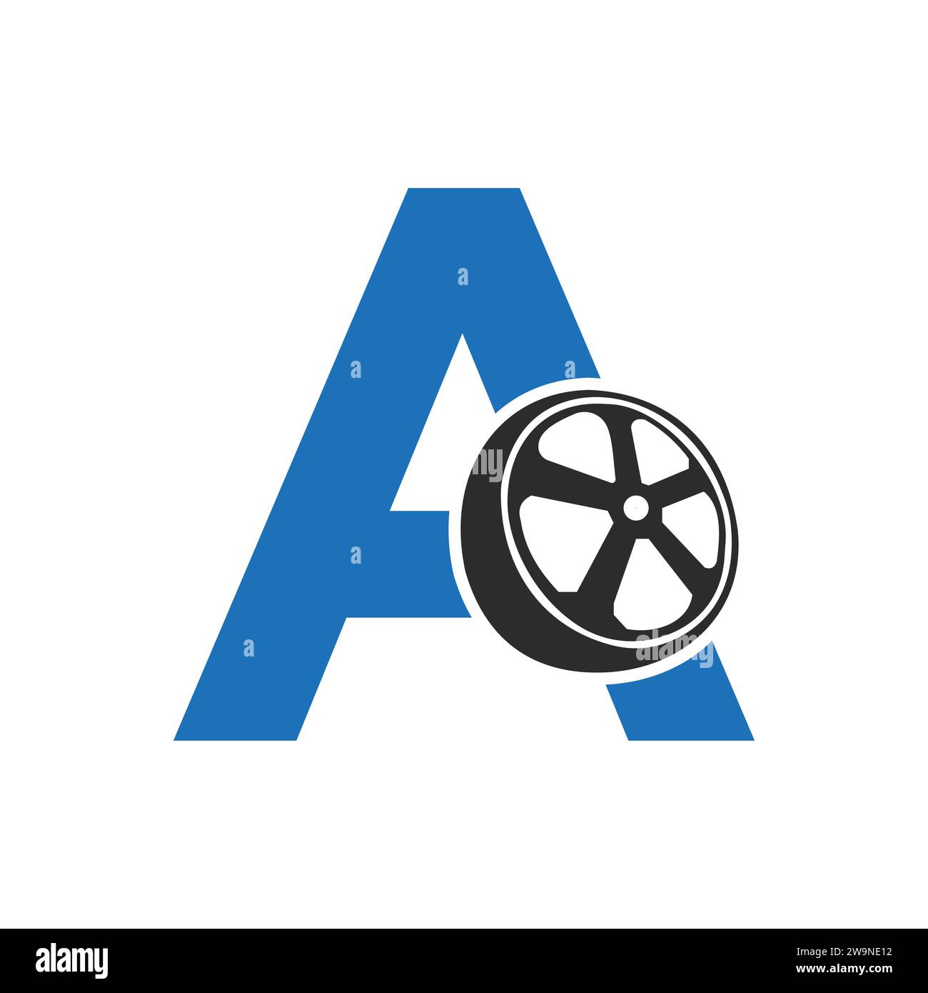 Tire Logo On Letter A, Automotive Symbol , Tire Icon Vector Template ...