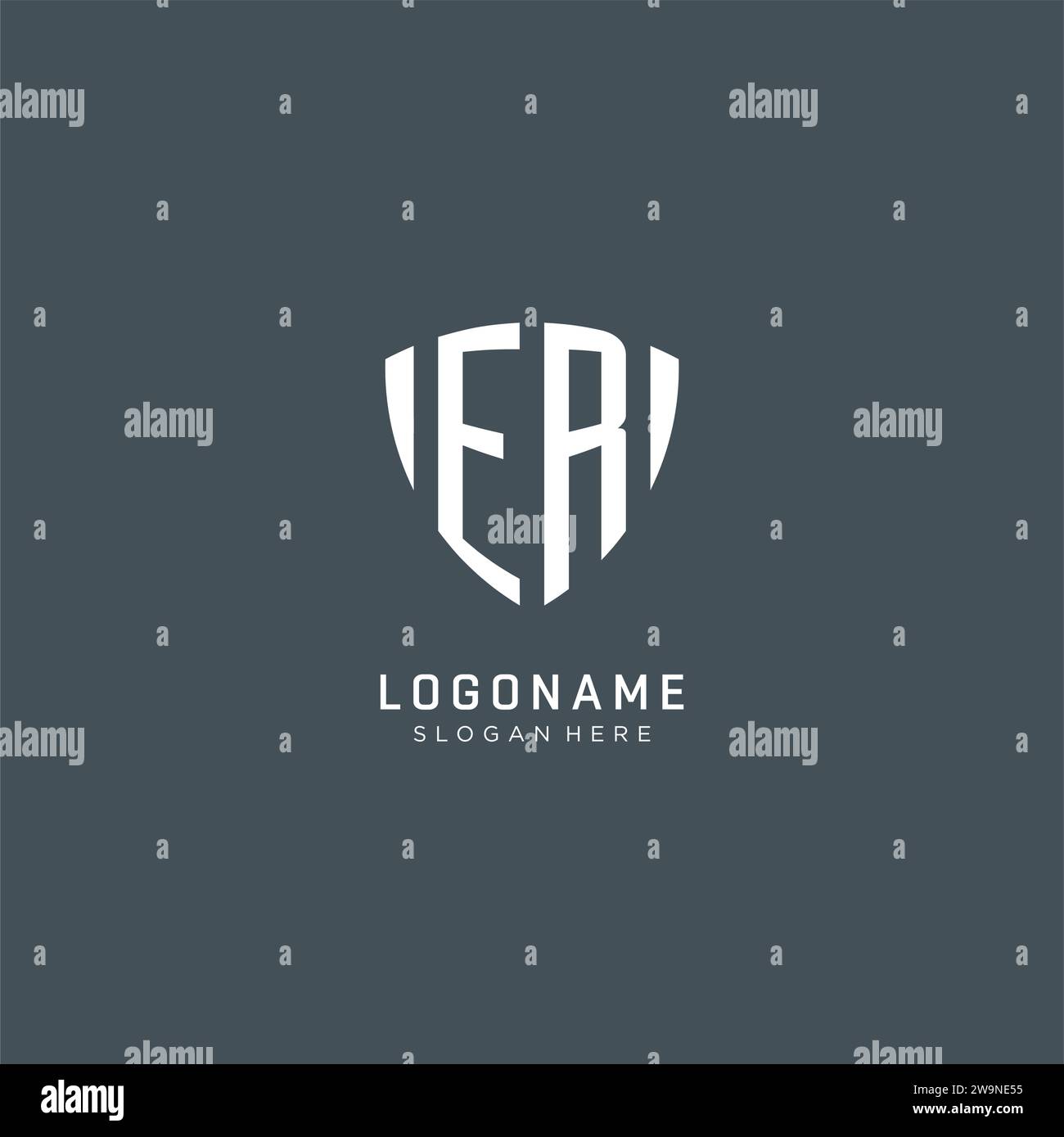 Er modern logo hi-res stock photography and images - Alamy