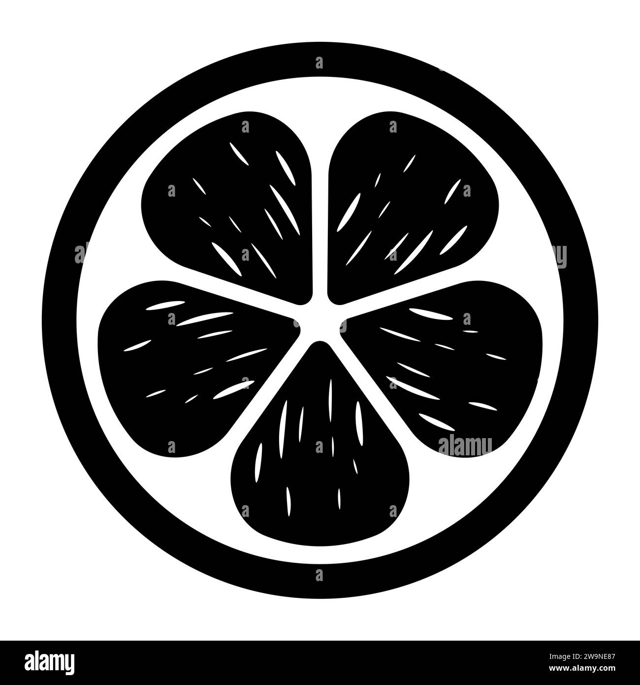 Lemon black vector icon on white background Stock Vector Image & Art ...