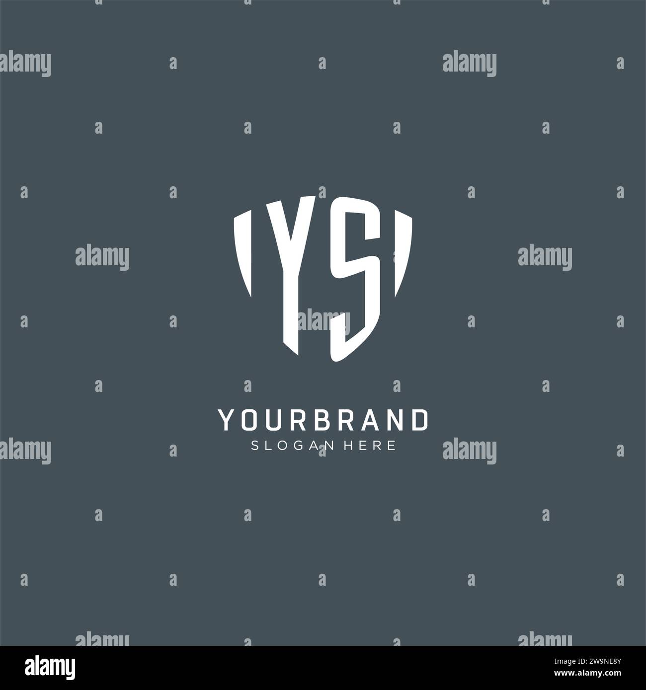 Initials YS logo shield guard shape, creative logo design concept vector graphic Stock Vector ...