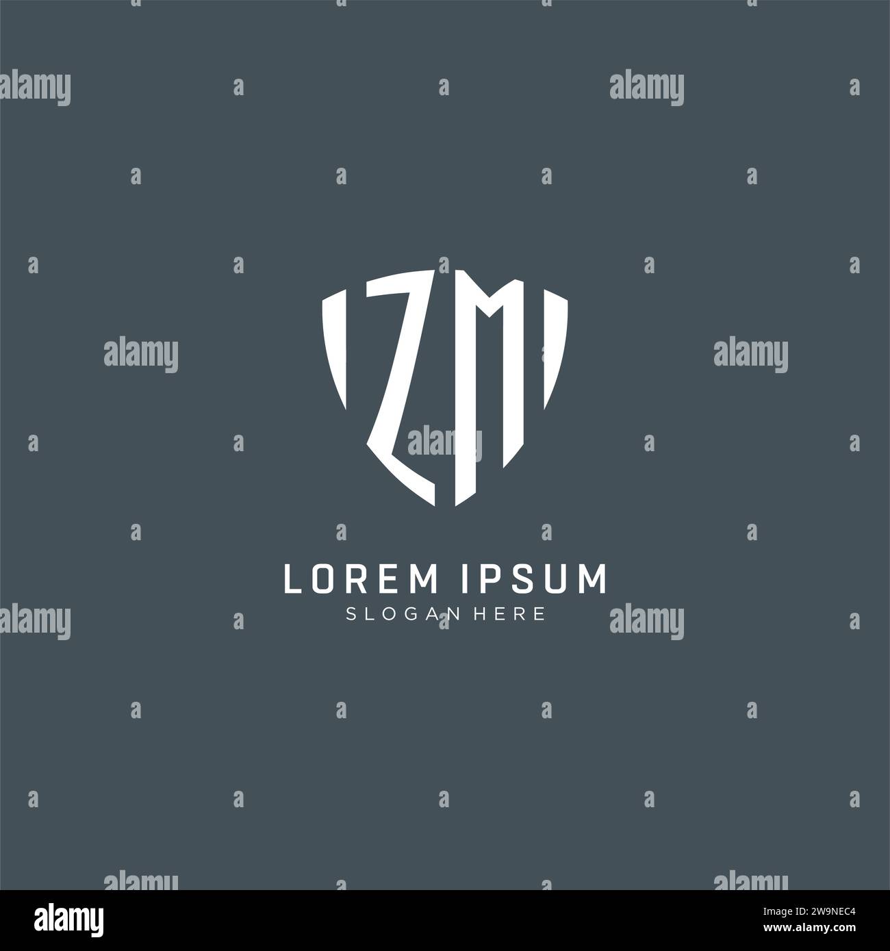 Zm modern logo Stock Vector Images - Alamy