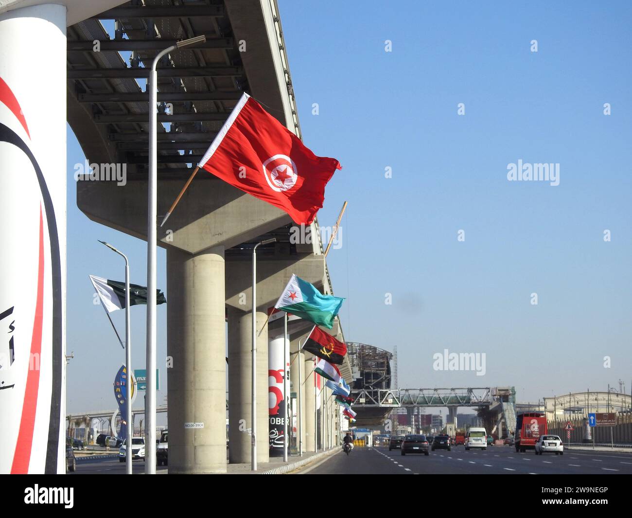 Cairo, Egypt, November 30 2023: Flags of various and different ...