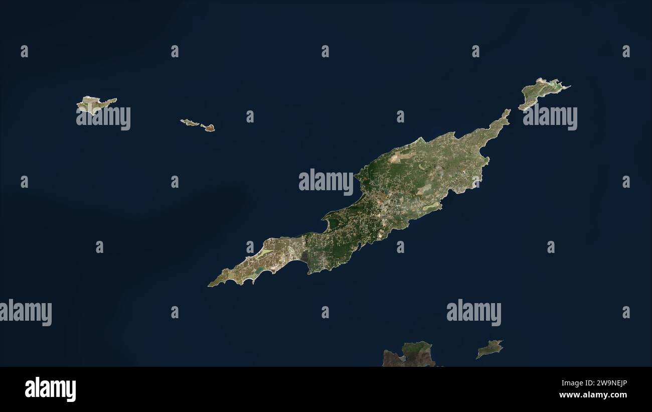 Anguilla highlighted on a low resolution satellite map Stock Photo - Alamy