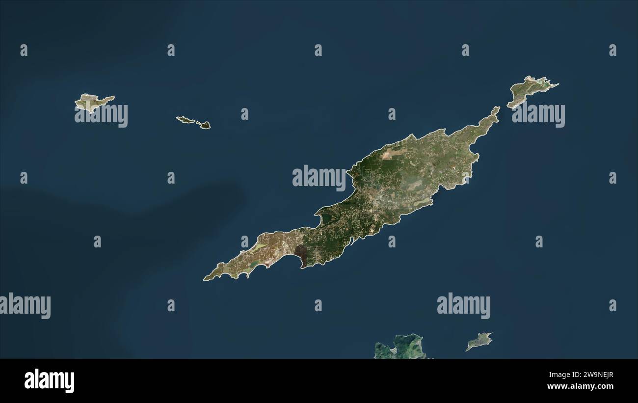Anguilla outlined on a high resolution satellite map Stock Photo - Alamy