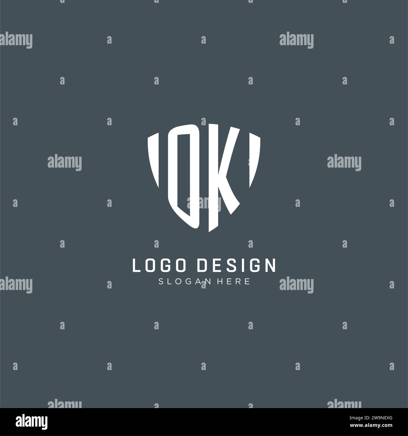 Ok modern logo Stock Vector Images - Alamy