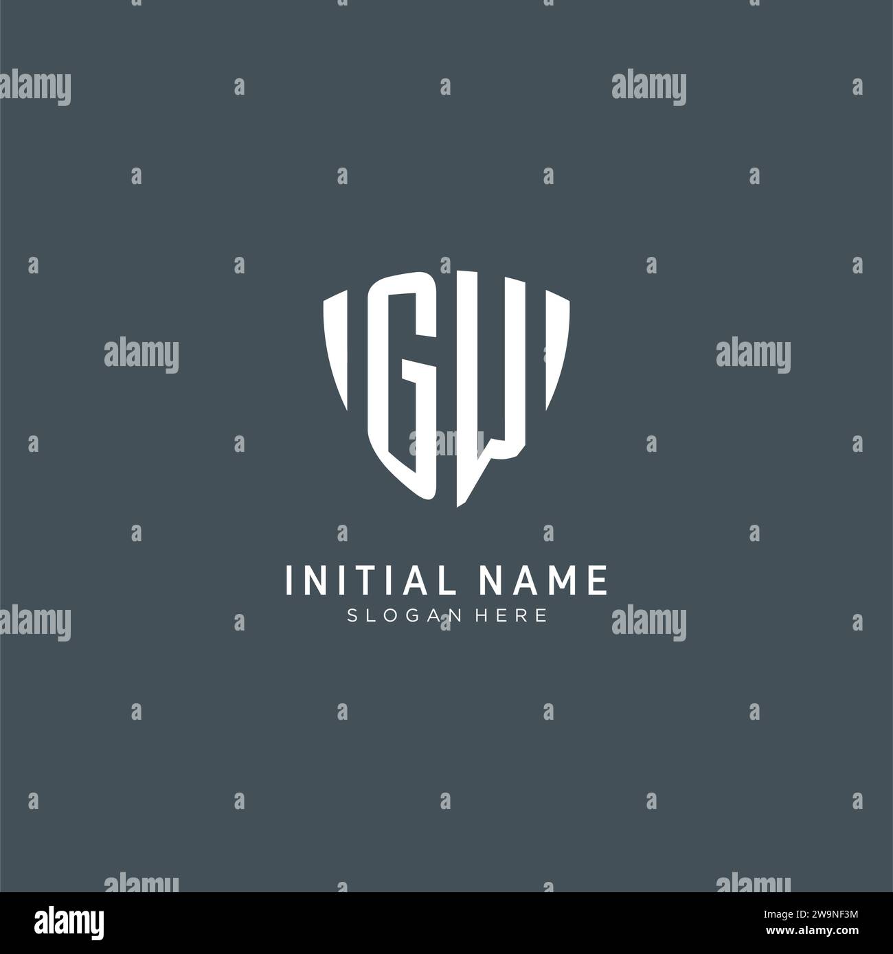Gw modern logo Stock Vector Images - Alamy