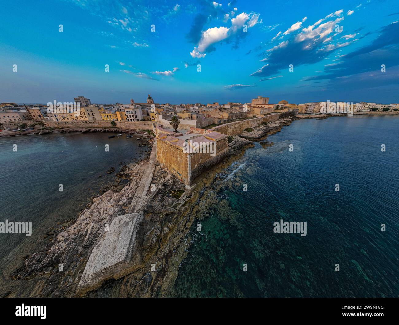 Sicily 2023. Aerial view of Bastion Conca and the city behind it. We ...