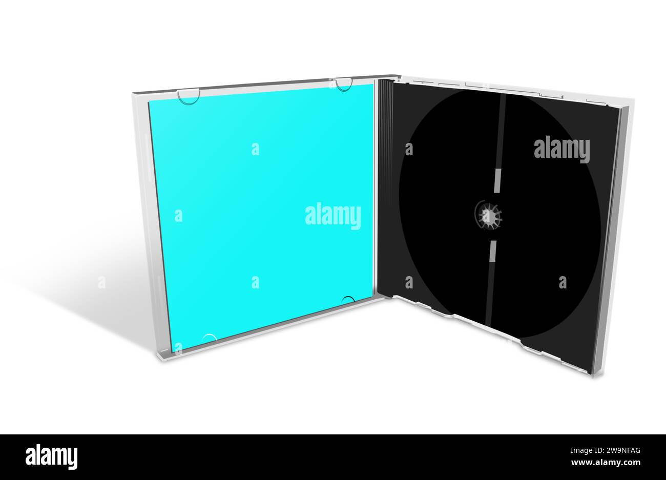 CD or DVD blank template cyan for presentation layouts and design. 3D ...