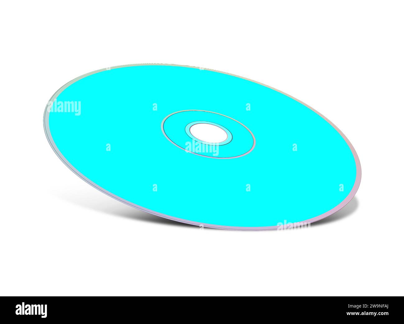 CD or DVD blank template cyan for presentation layouts and design. 3D ...