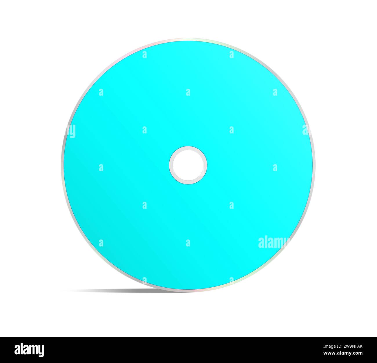 CD or DVD blank template cyan for presentation layouts and design. 3D ...