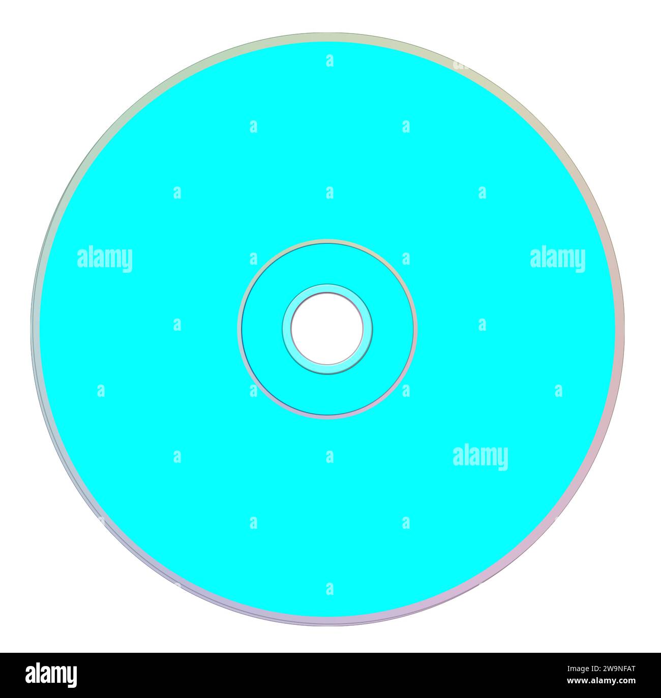 CD or DVD blank template cyan for presentation layouts and design. 3D ...