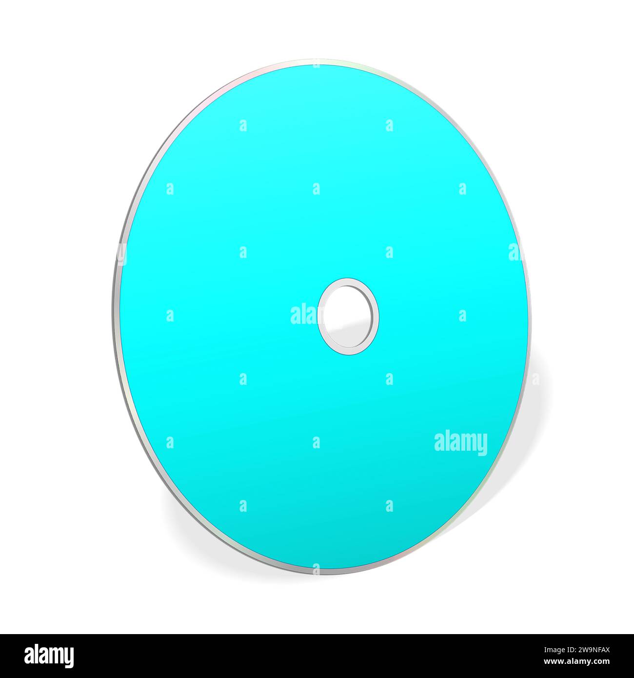CD or DVD blank template cyan for presentation layouts and design. 3D ...