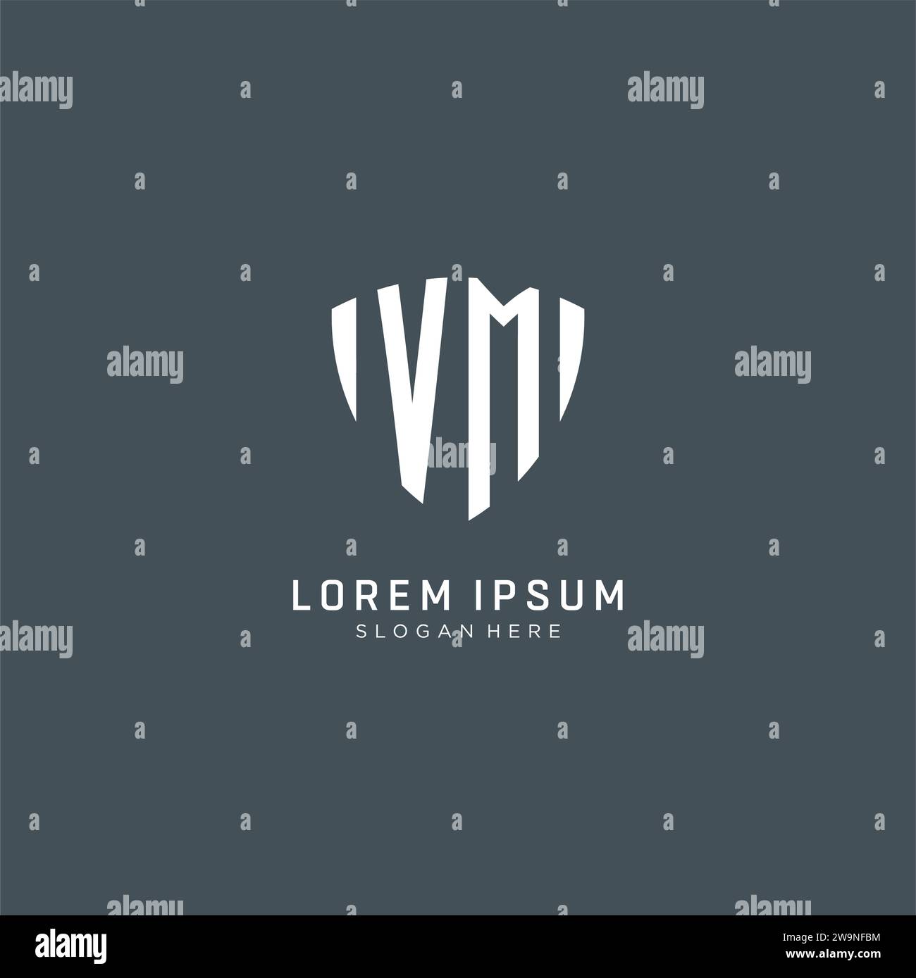 Vm modern logo hi-res stock photography and images - Alamy