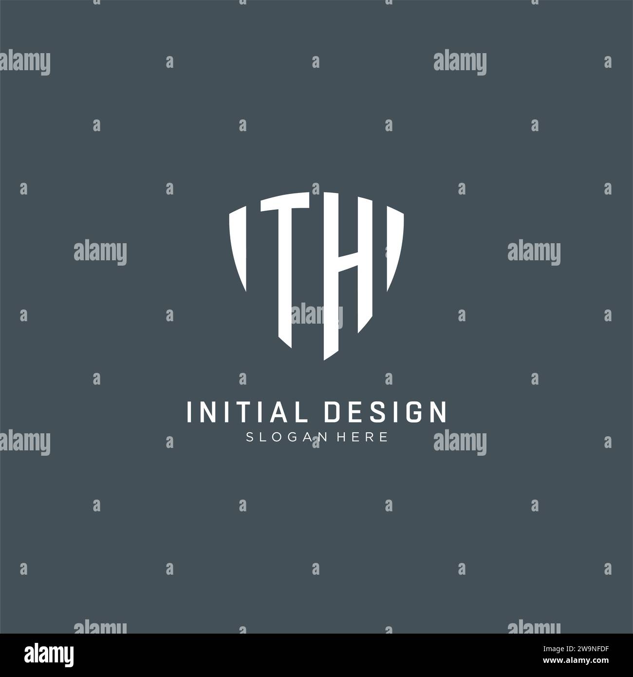 Th modern logo Stock Vector Images - Alamy