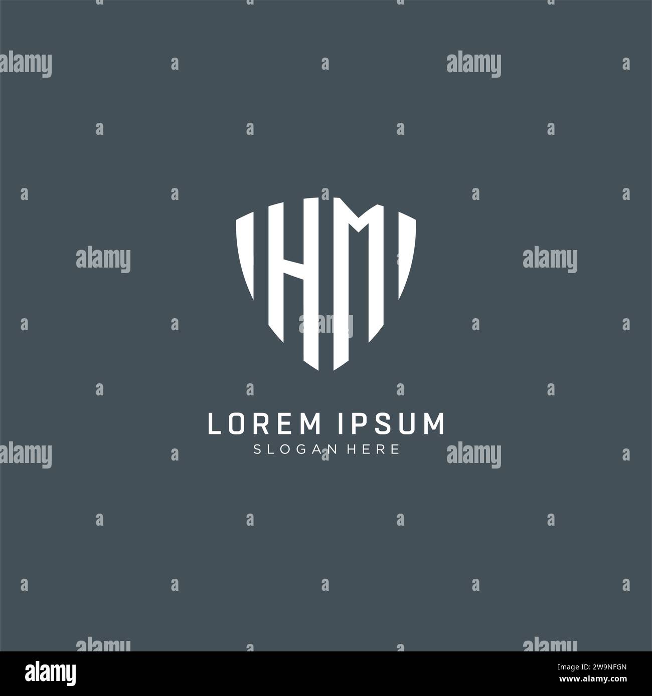 Hm modern logo Stock Vector Images - Alamy