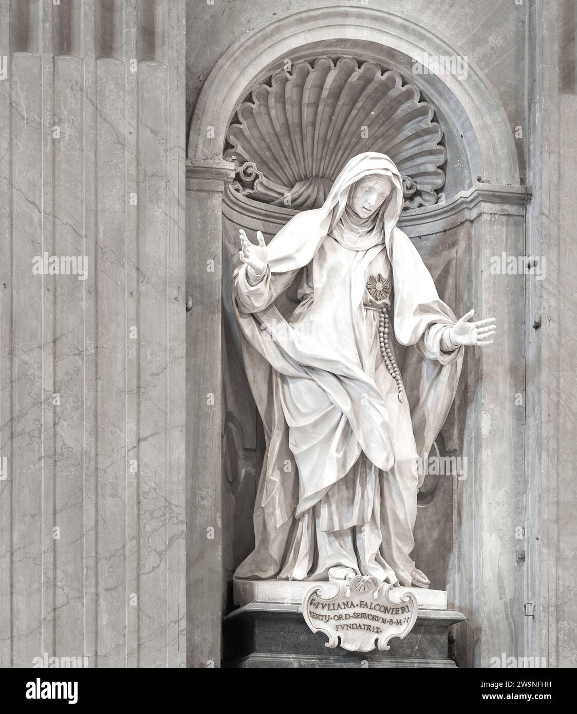 Commemorative statue, to Saint Juliana Falconieri , in St Peter's ...