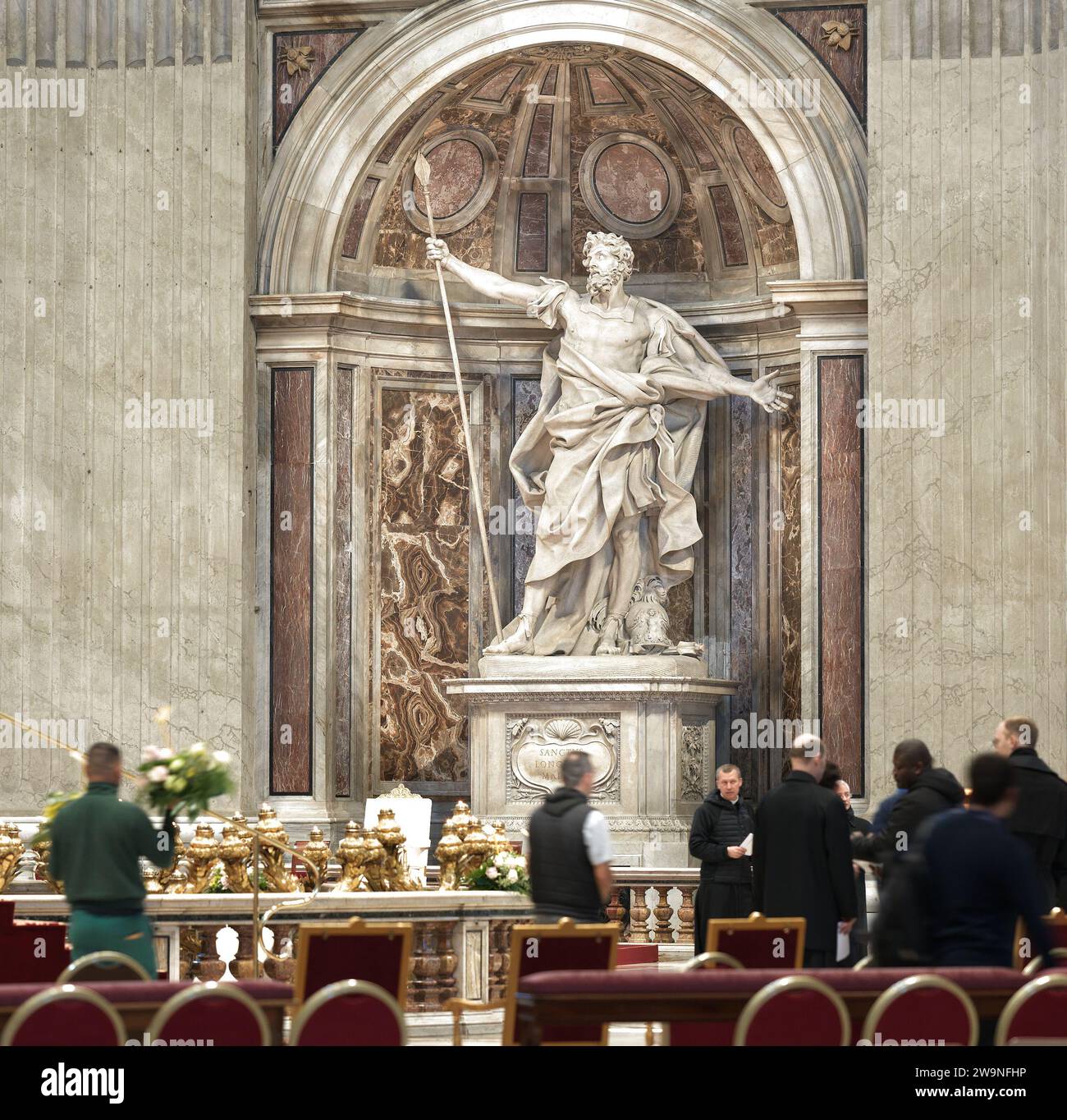 Commemorative statue, to St Longinus (reputedly the soldier who pierced ...