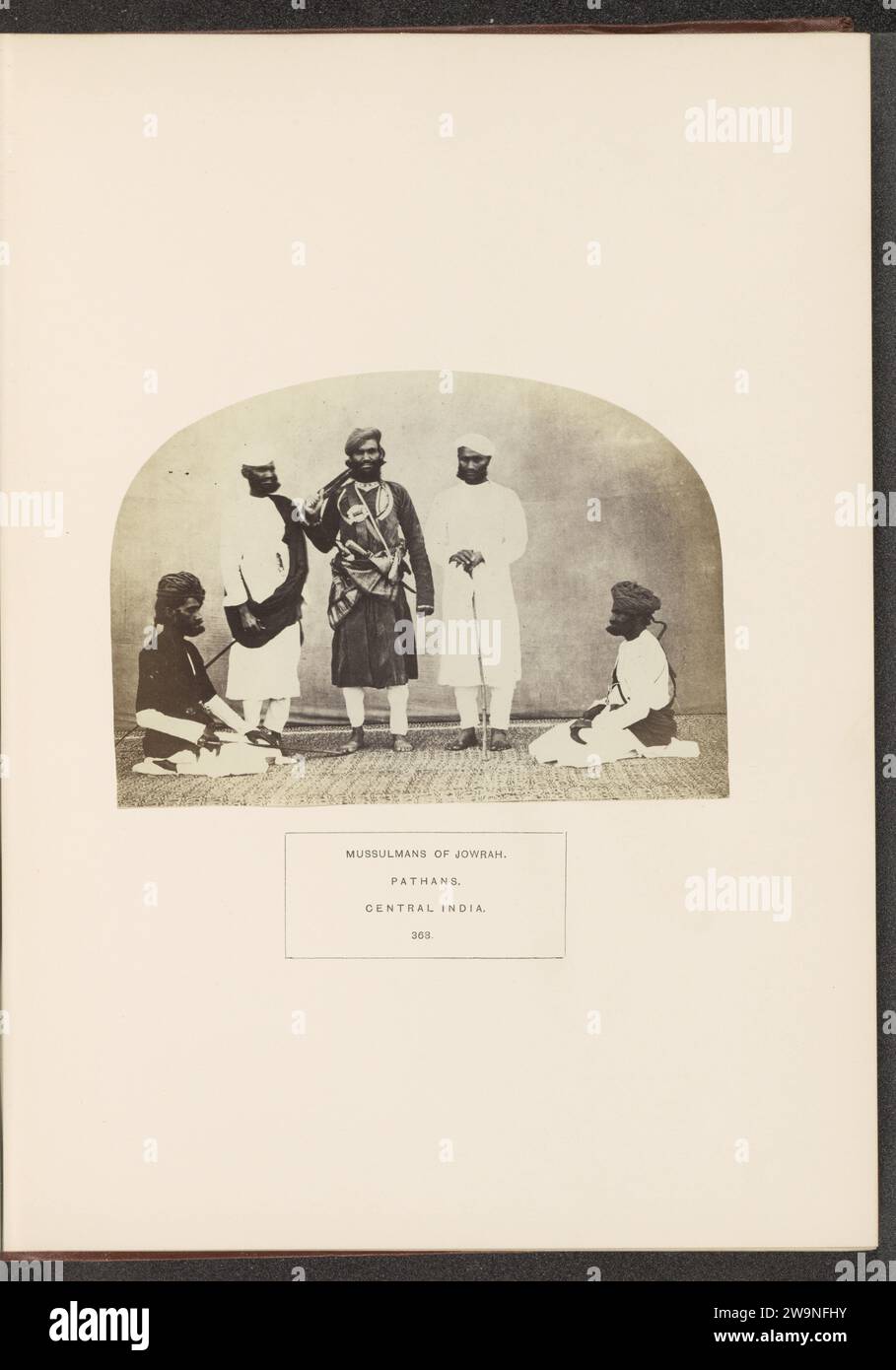 Portrait of an unknown military commander with four servants and ...