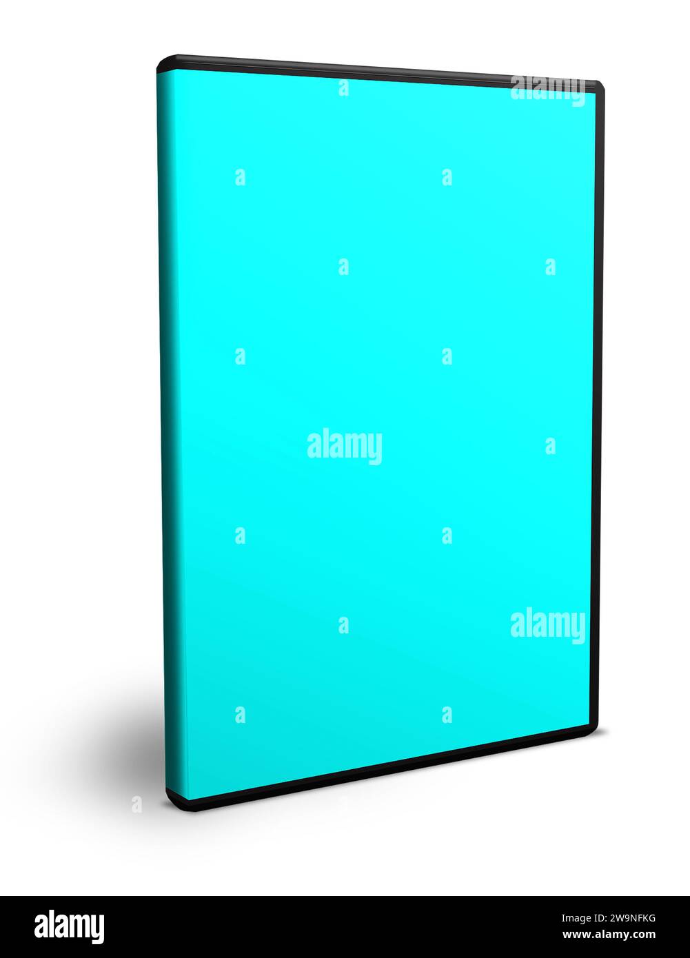DVD box blank template cyan for presentation layouts and design. 3D ...