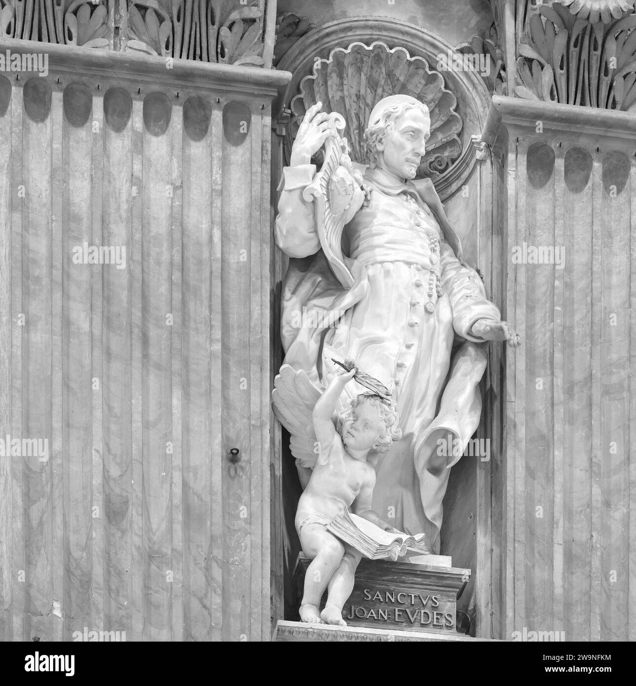 Commemorative statue, to St John Eudes, in St Peter's basilica, Vatican ...