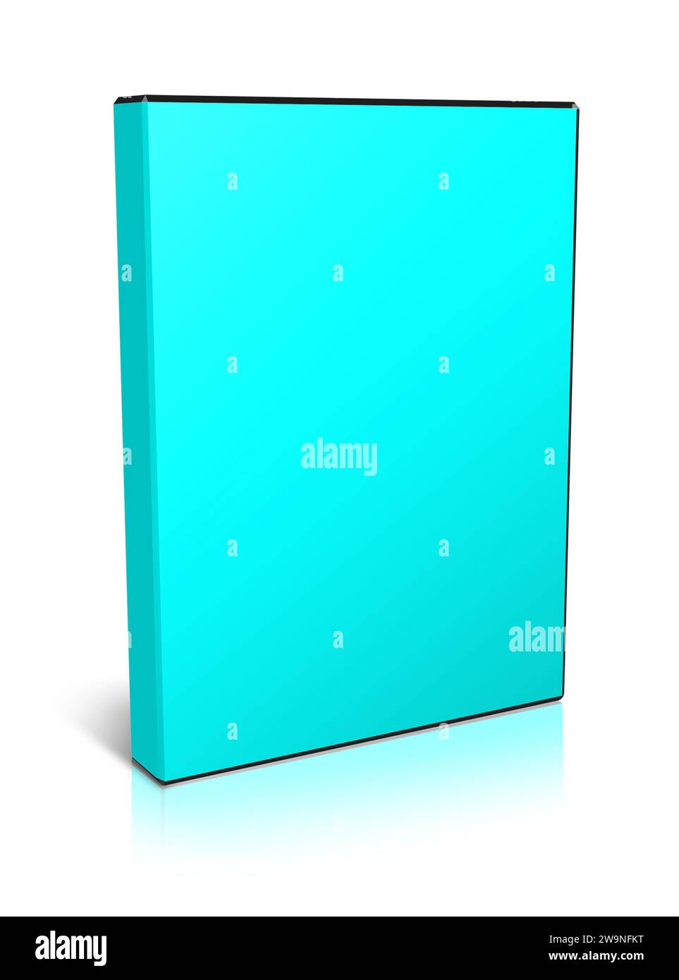 DVD box blank template cyan for presentation layouts and design. 3D ...