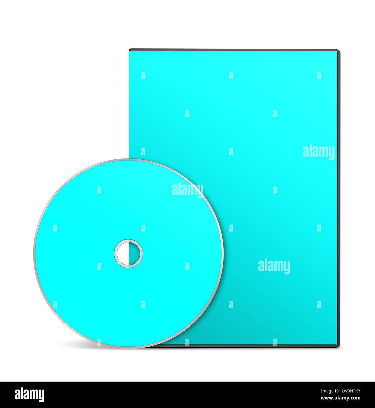 DVD box blank template cyan for presentation layouts and design. 3D ...