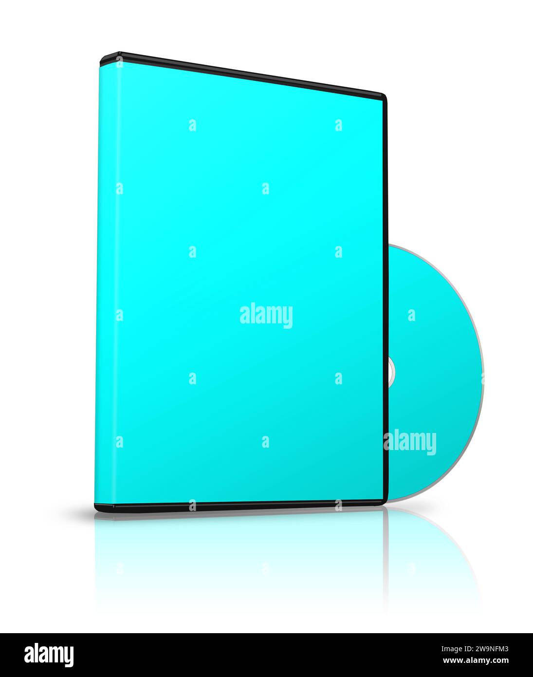 DVD box blank template cyan for presentation layouts and design. 3D ...