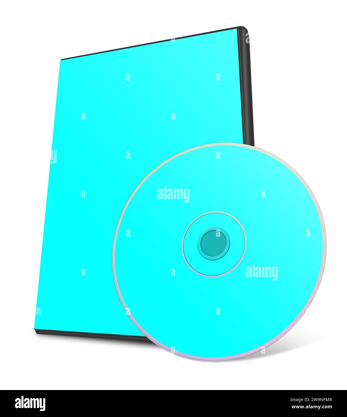 DVD box blank template cyan for presentation layouts and design. 3D ...