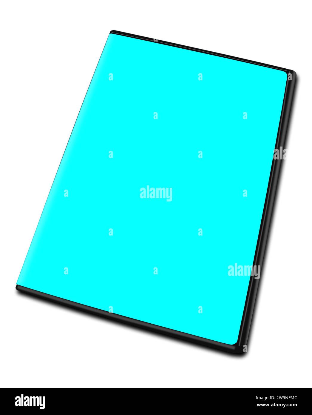 DVD box blank template cyan for presentation layouts and design. 3D ...