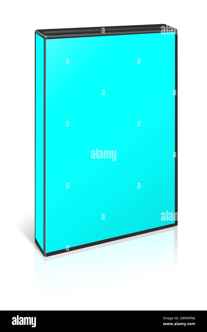 DVD box blank template cyan for presentation layouts and design. 3D ...