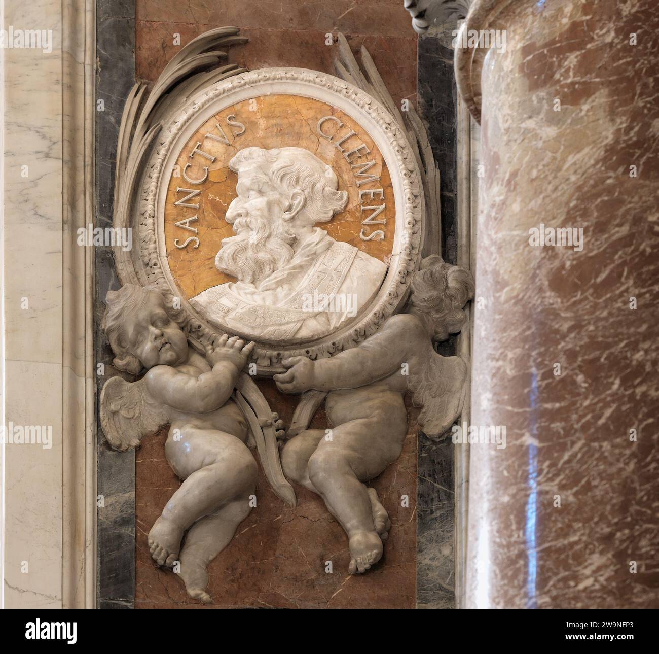 Commemorative plaque to Pope St Clement I, the fourth pope, died 97 or ...