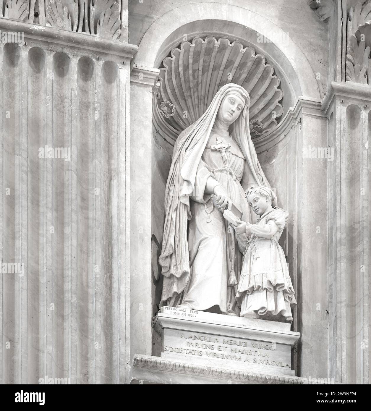Commemorative statue, to Saint Angela Merici, in St Peter's basilica ...