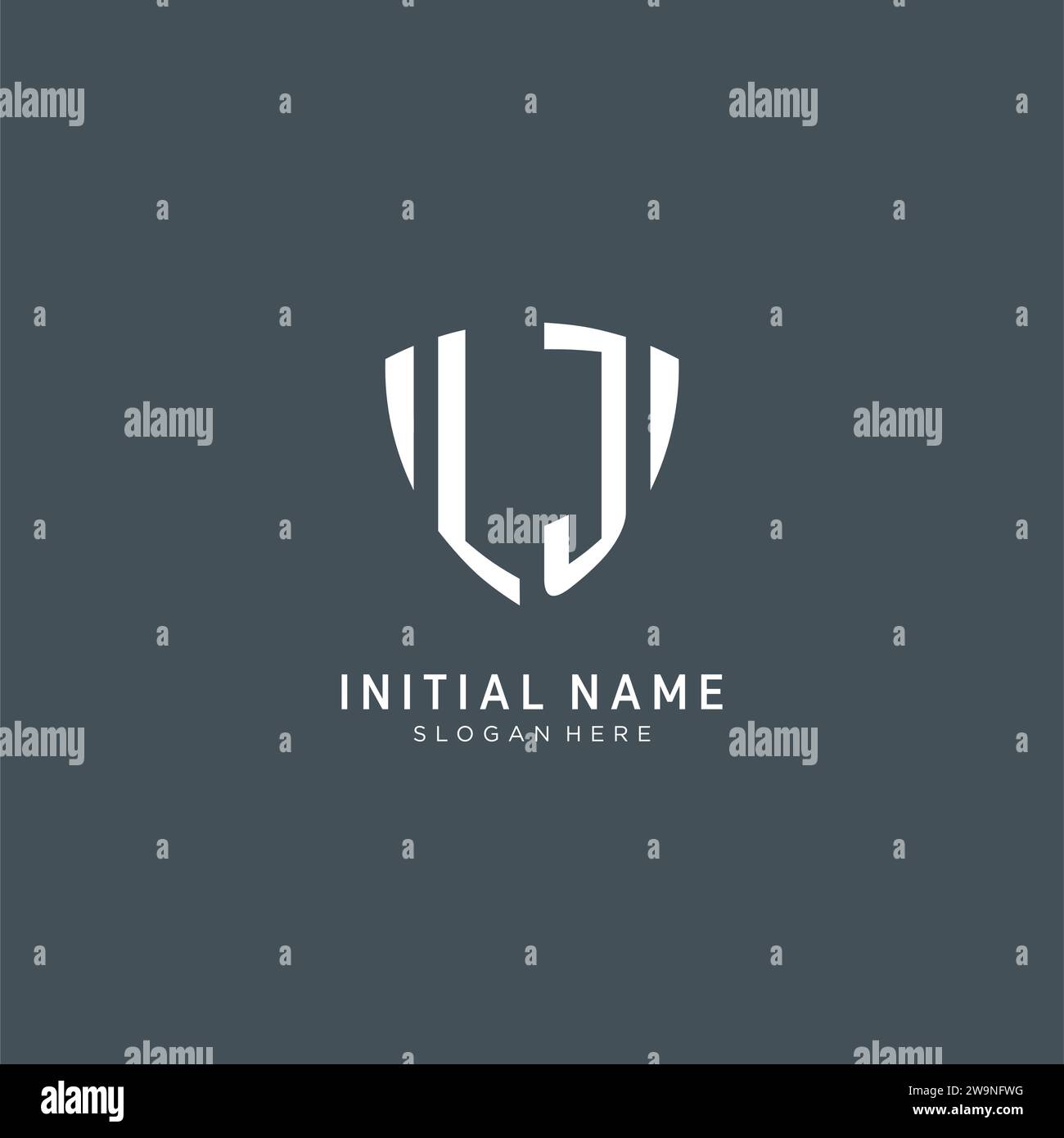 Initials LJ logo shield guard shape, creative logo design concept vector graphic Stock Vector ...