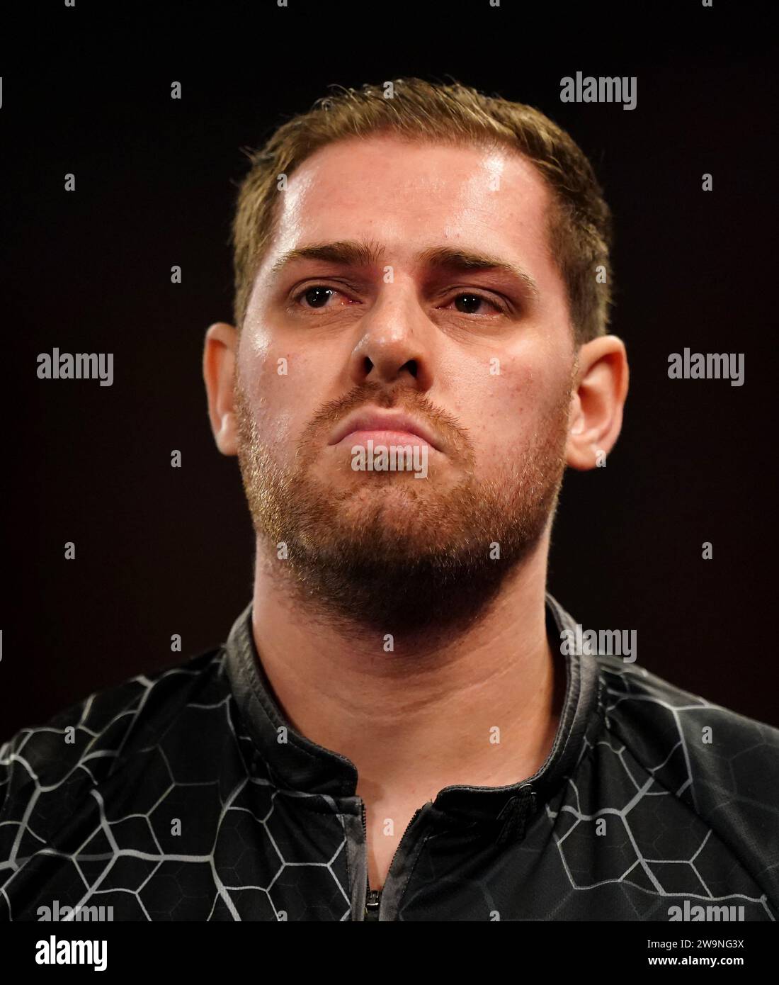 Berry van Peer in action against Damon Heta (not pictured) on day ...