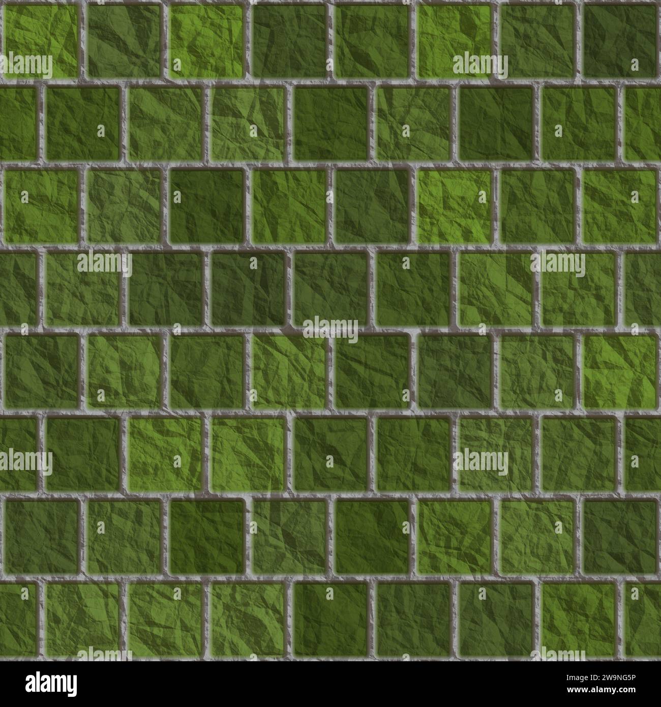 Subway metro green tile seamless pattern. Horisontal brick wall ...