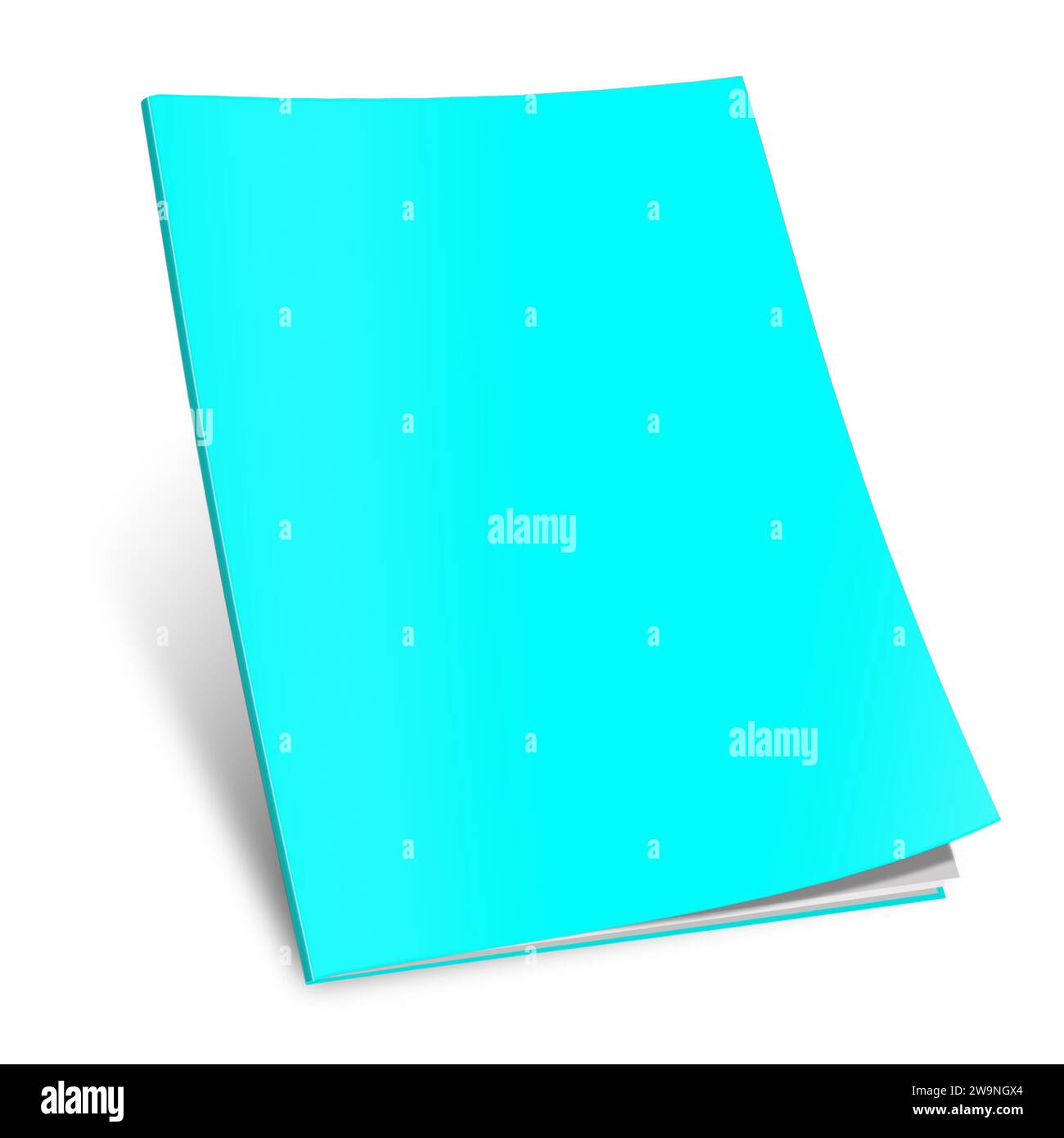 Cyan magazine blank template for presentation layouts and design. 3D ...